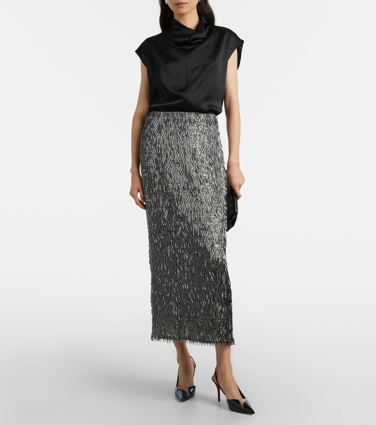 Erdem Sequined high-rise pencil skirt Erdem