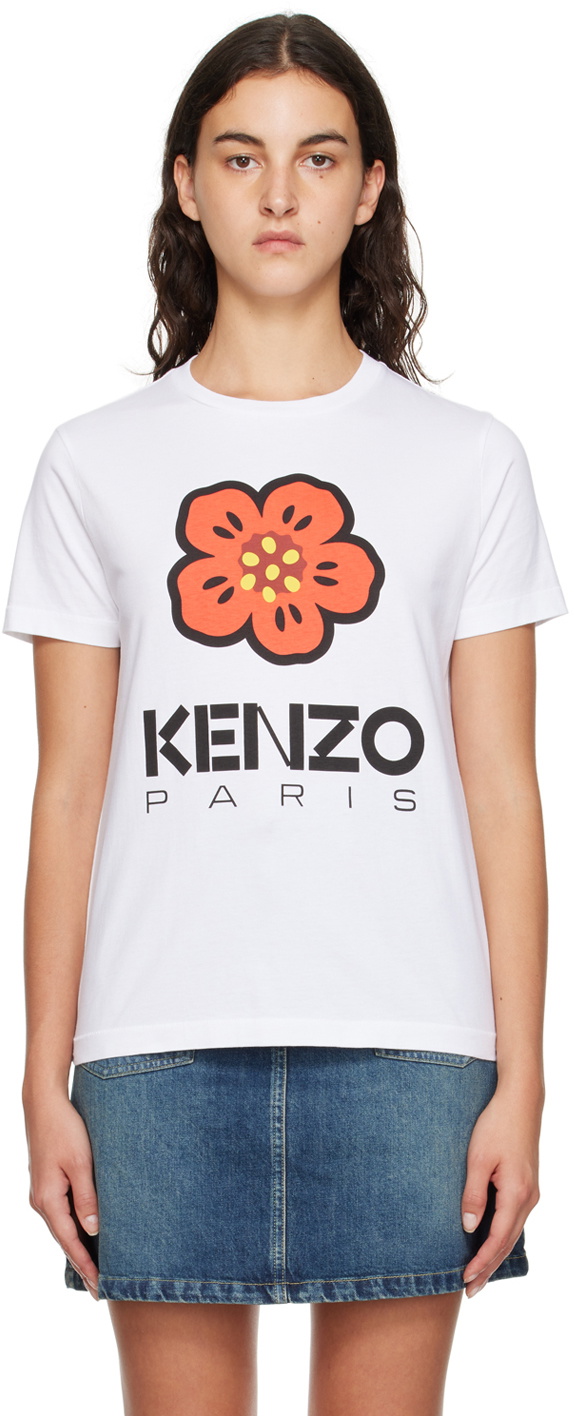 Kenzo White Kenzo Paris Boke Flower T-Shirt Kenzo