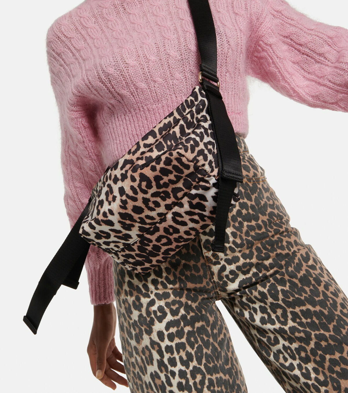 Ganni - Leopard-print shoulder bag GANNI