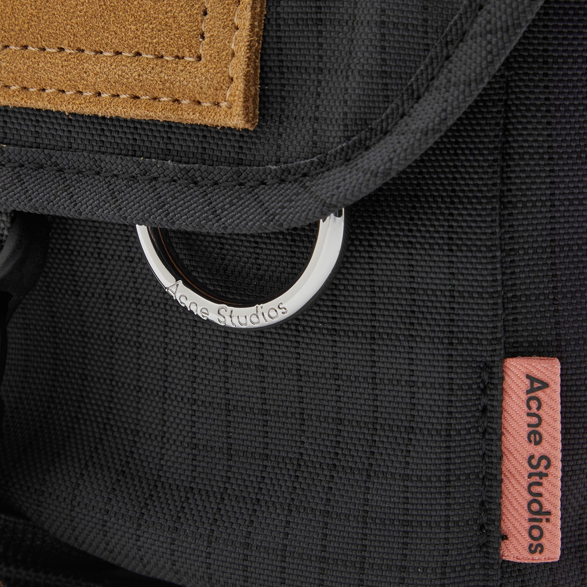 Acne Studios Men's Post Ripstop Suede Mini Messenger Bag in Dark Grey ...