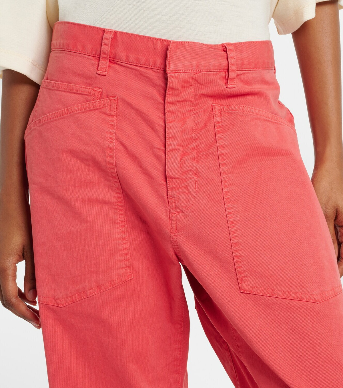 Nili Lotan Shon cotton barrel-leg pants Nili Lotan
