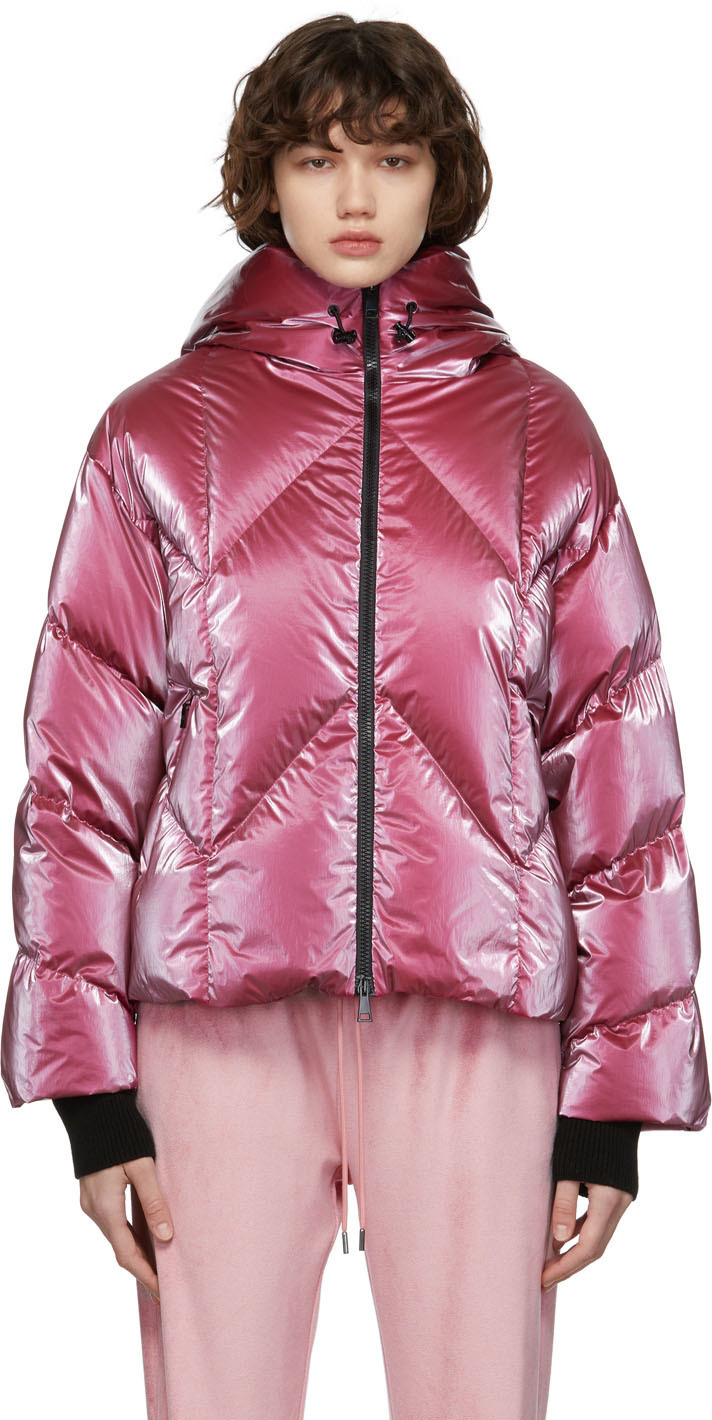Moncler Pink Down Chevron Frele Jacket Moncler