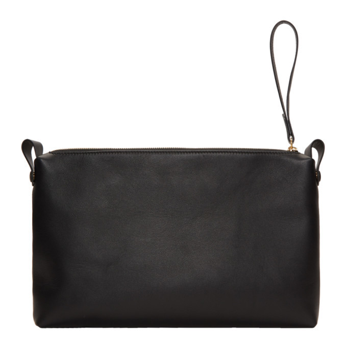 Maison Margiela Black Top Zip Pouch Maison Margiela
