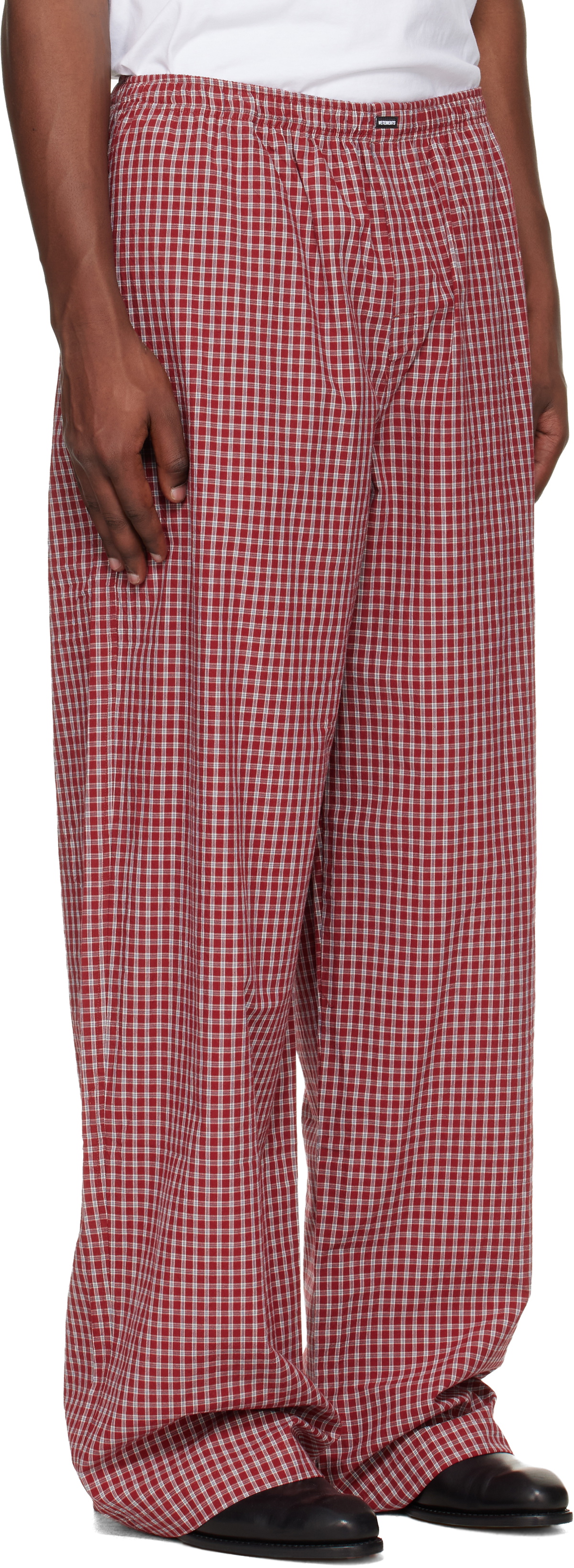 VETEMENTS Red Check Pyjama Pants Vetements