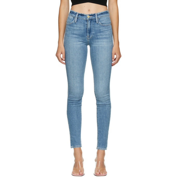 Frame Blue Le High Skinny Jeans Frame Denim