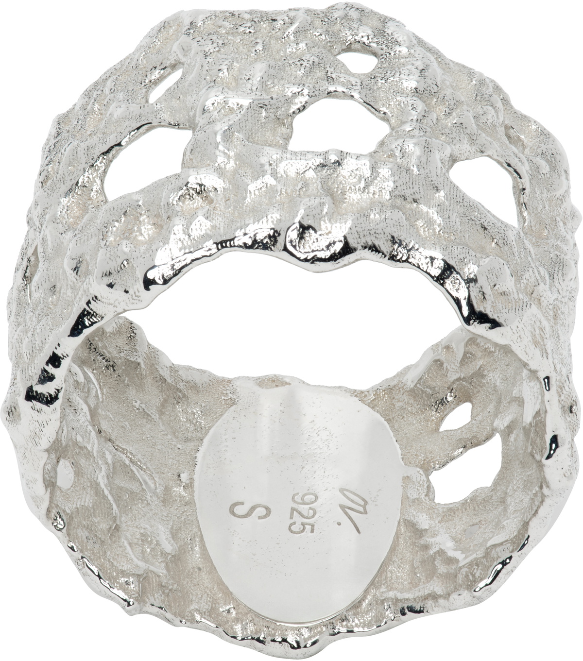 OUR LEGACY Silver Abstract Lace Ring Our Legacy