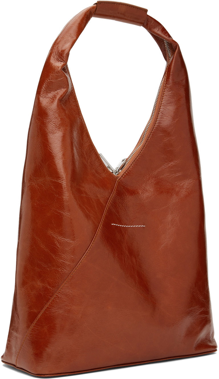 MM6 Maison Margiela Tan Zip Triangle Tote MM6 Maison Margiela