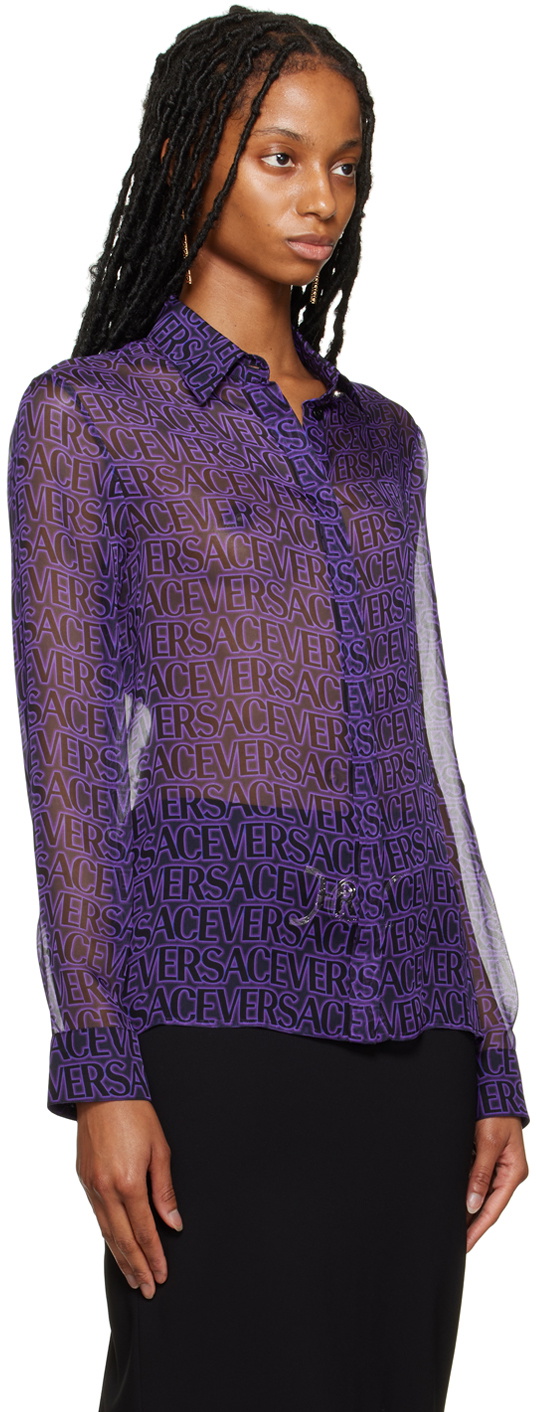 Versace Black Sheer Shirt Versace