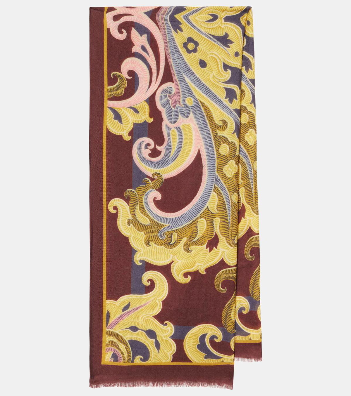 Etro Printed wool, cashmere, and silk scarf Etro