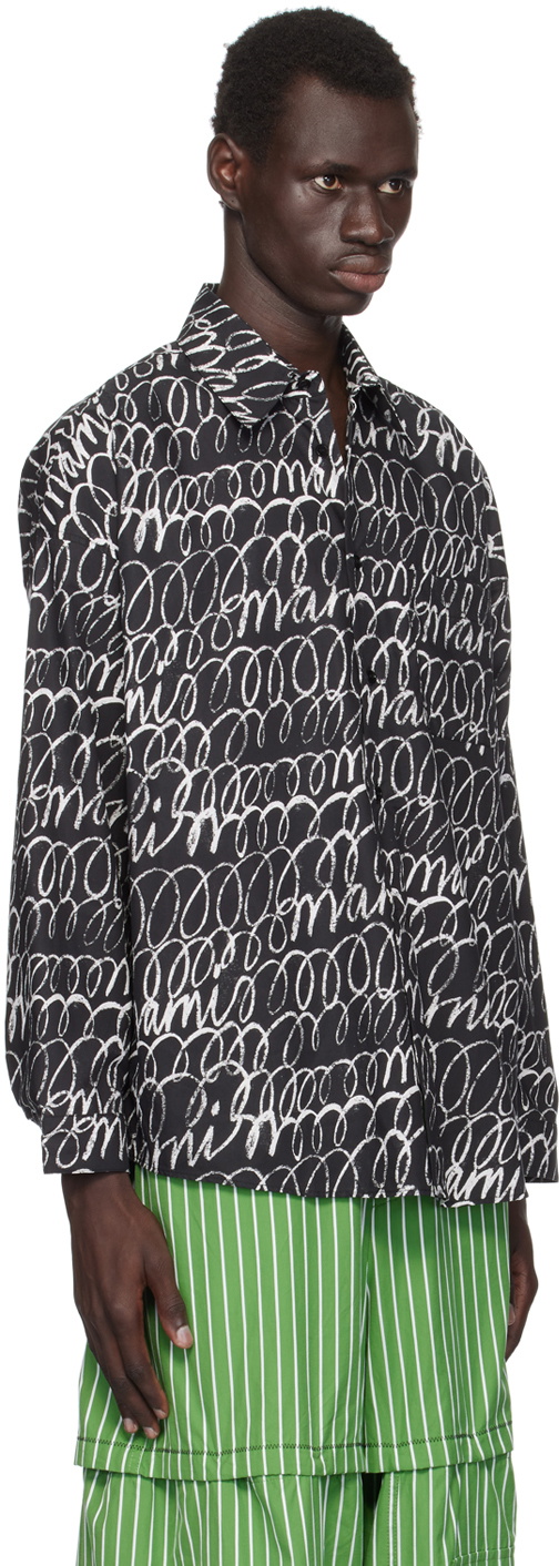 Marni Black Scribble Shirt Marni