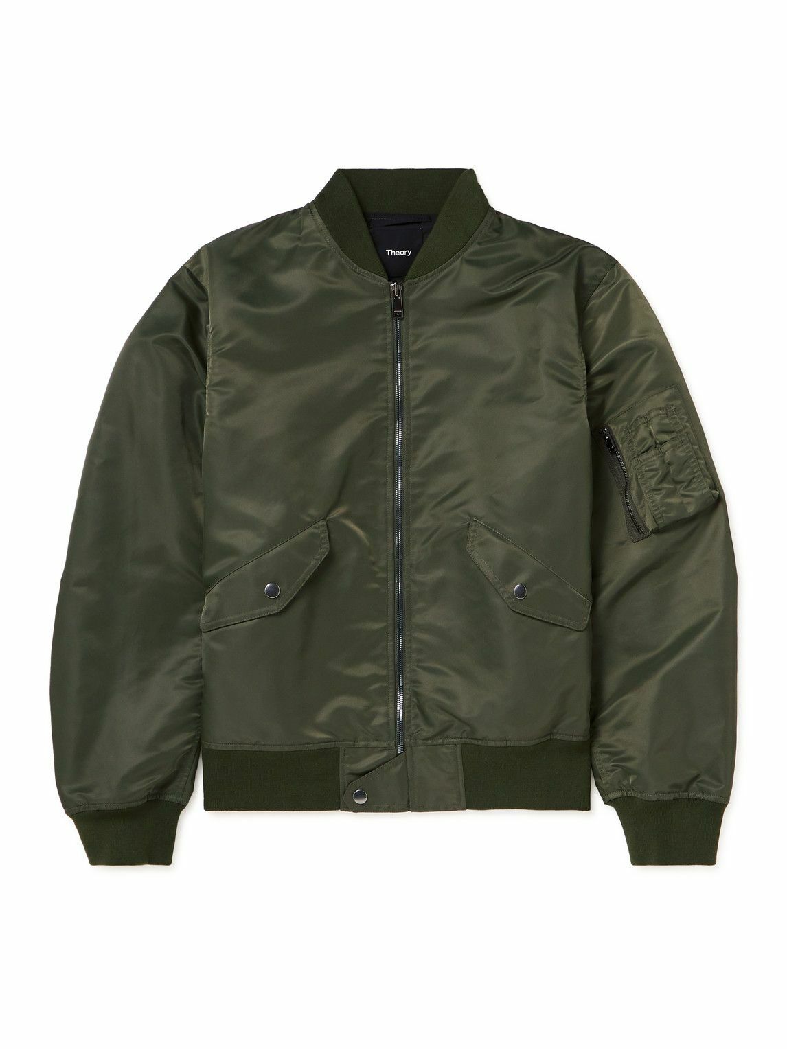 Theory - Frame Shell Bomber Jacket - Green Theory