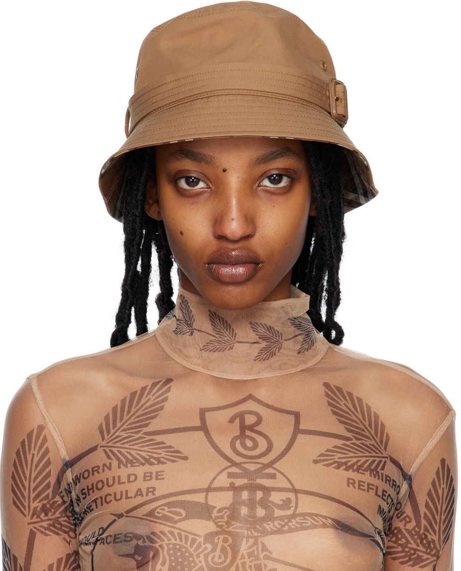 Burberry Brown Heritage Bucket Hat Burberry