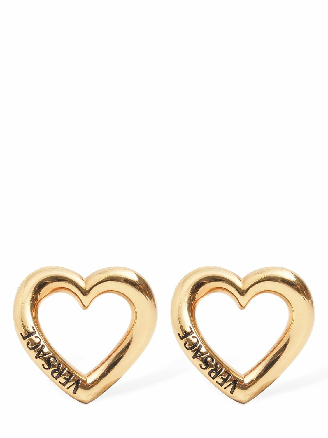 VERSACE - Heart Shaped Studs Earrings Versace