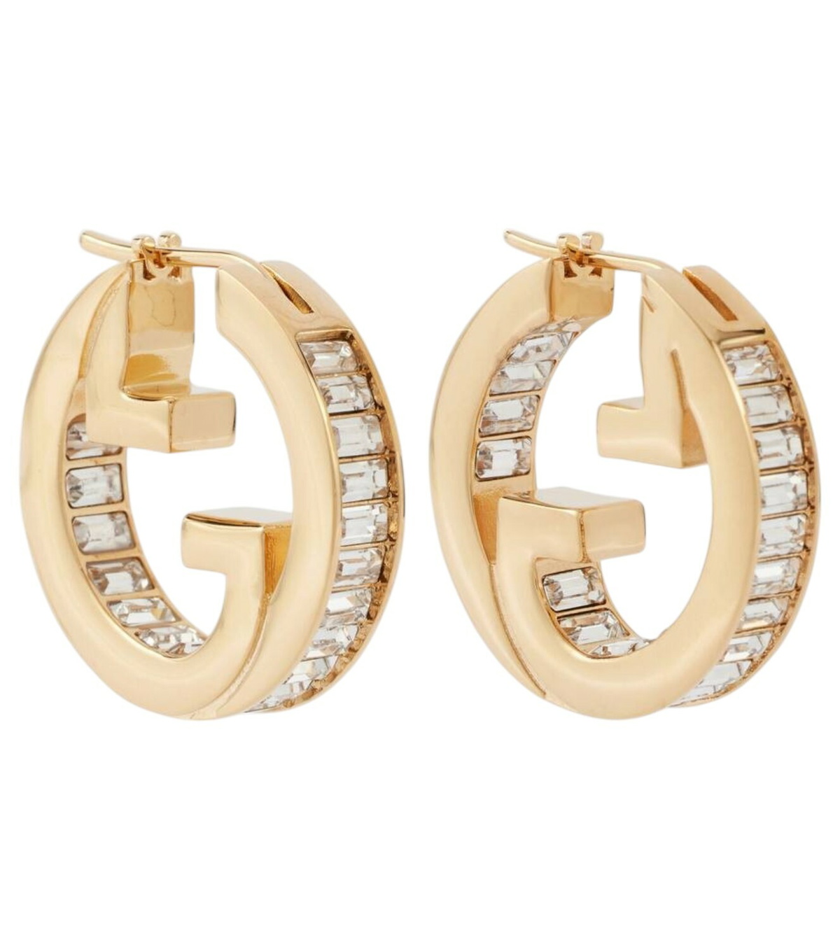 Gucci Gucci Blondie embellished hoop earrings Gucci