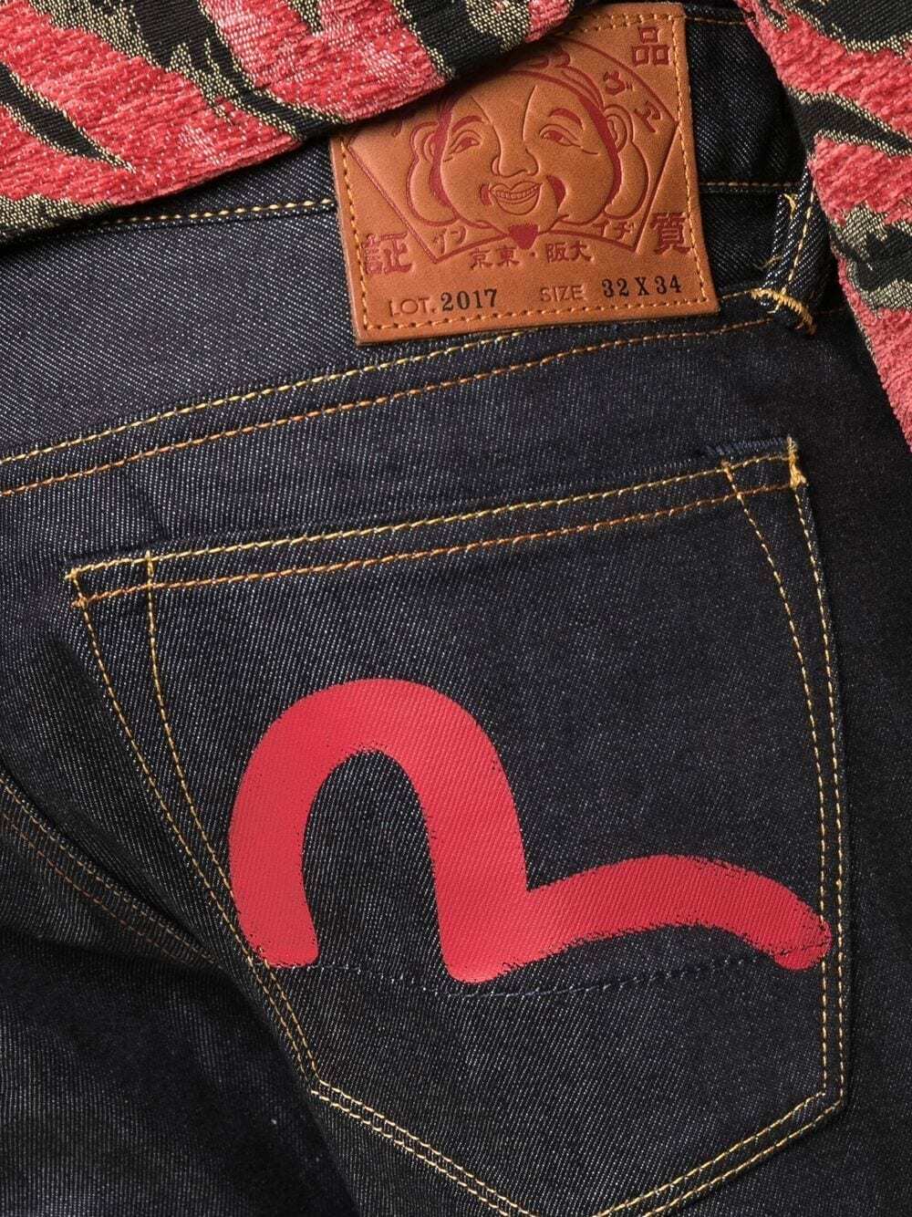 EVISU - Logo Print Denim Cotton Jeans Evisu