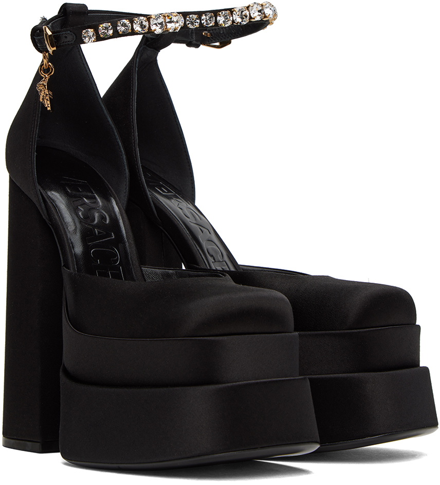Versace Black Medusa Aevitas Heels Versace