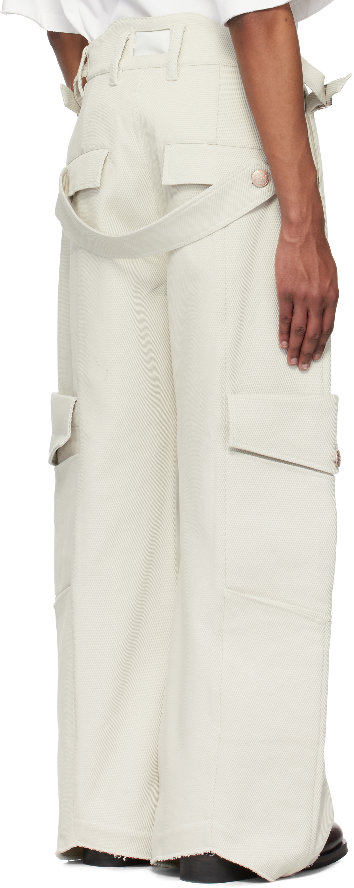 NULLUS Off-White 8-Pocket Cargo Pants NULLUS