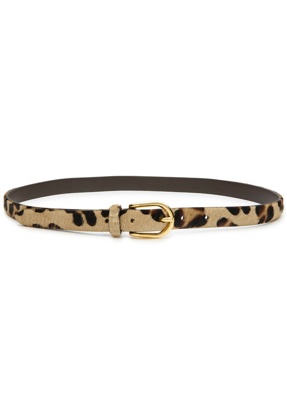 Andersons Belts Leopard-print Calf-hair Belt Anderson's