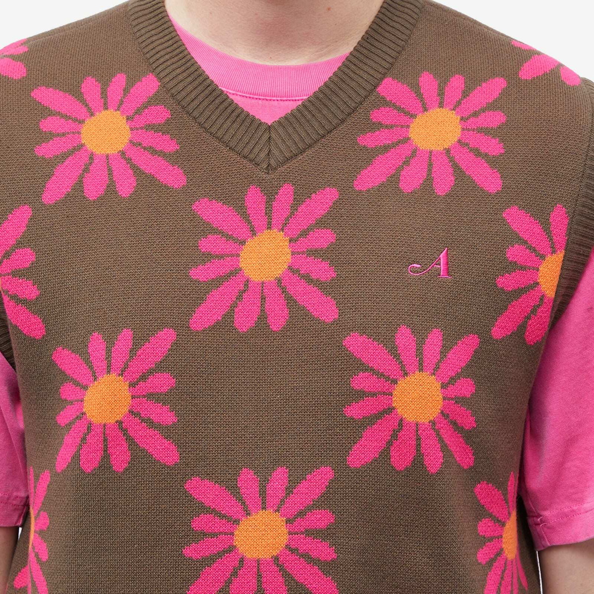 Awake NY Men's Floral Sweater Vest in Brown Floral Awake NY Awake NY Men's Floral Sweater Vest in Brown Floral Awake NY