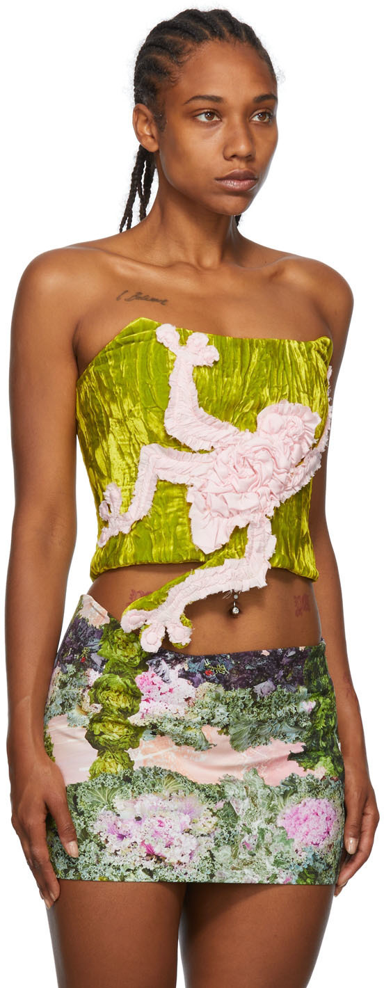 Collina Strada Green Frog Corset Collina Strada