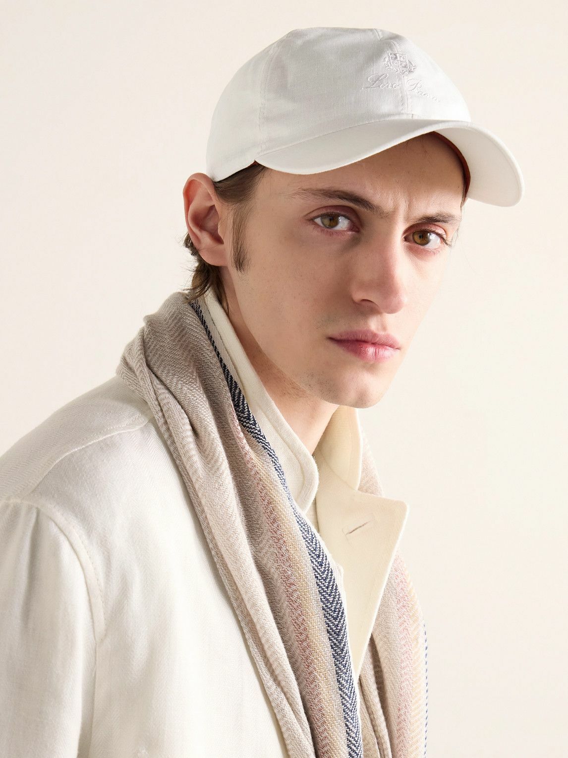 Loro Piana - Logo-Embroidered Linen Baseball Cap - White Loro Piana