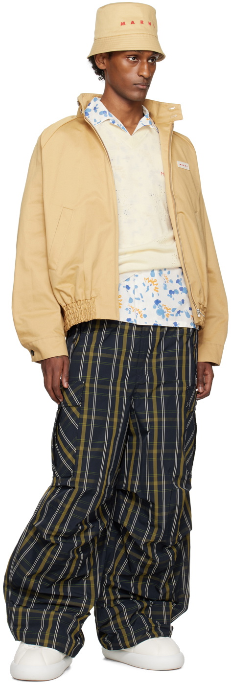 Marni Black Check Cargo Pants Marni