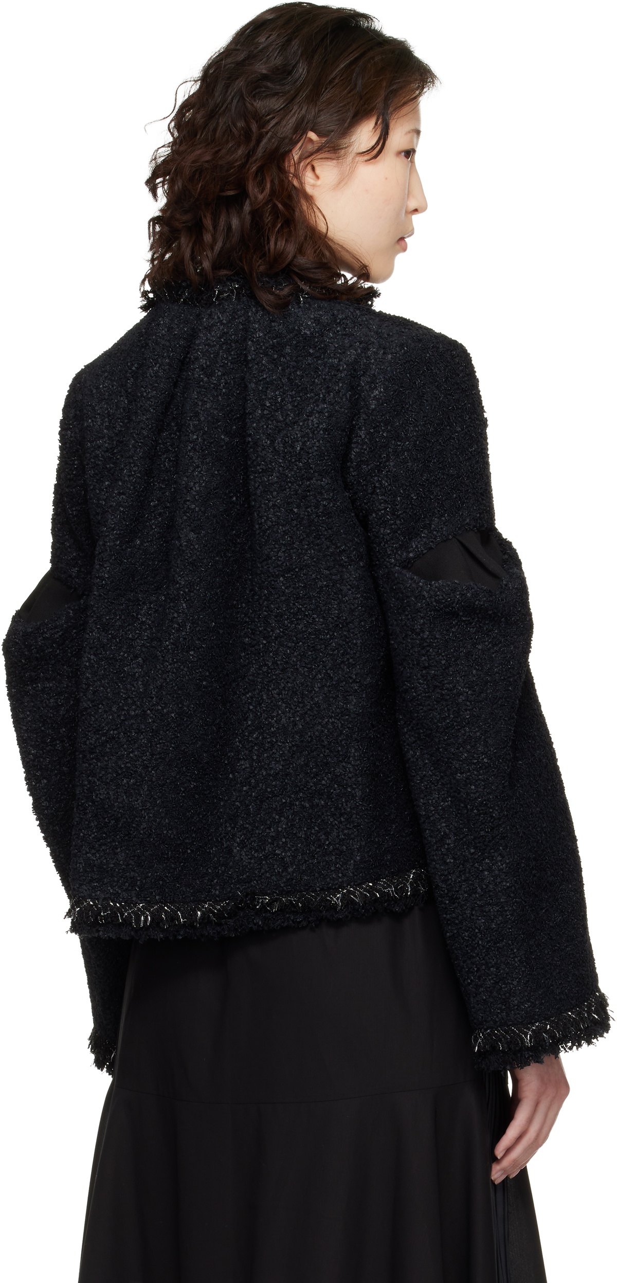 sacai Black Tweed Jacket Sacai