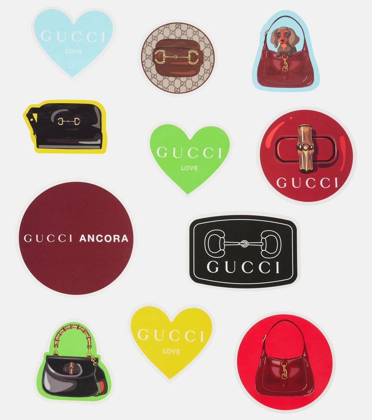 Gucci Set of 11 luggage stickers Gucci