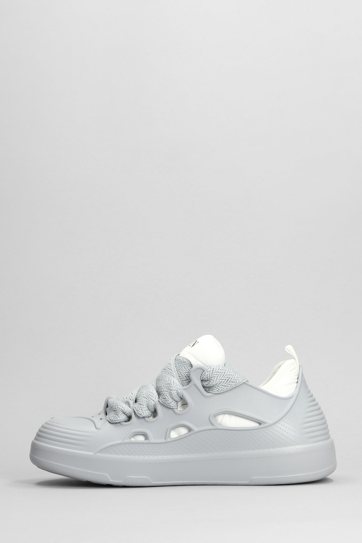 Lanvin Curb Block Sneakers In Grey Polyethylene Lanvin
