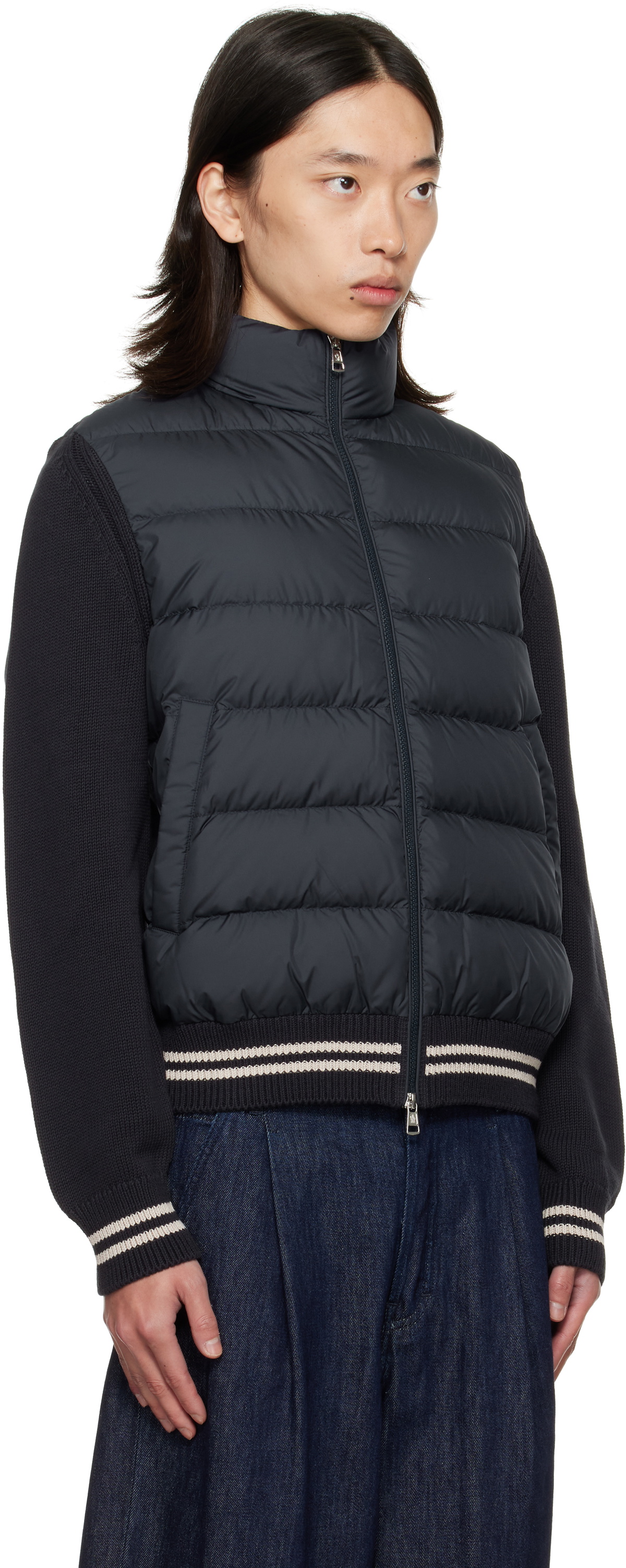 Moncler Navy Padded Cotton Down Jacket Moncler