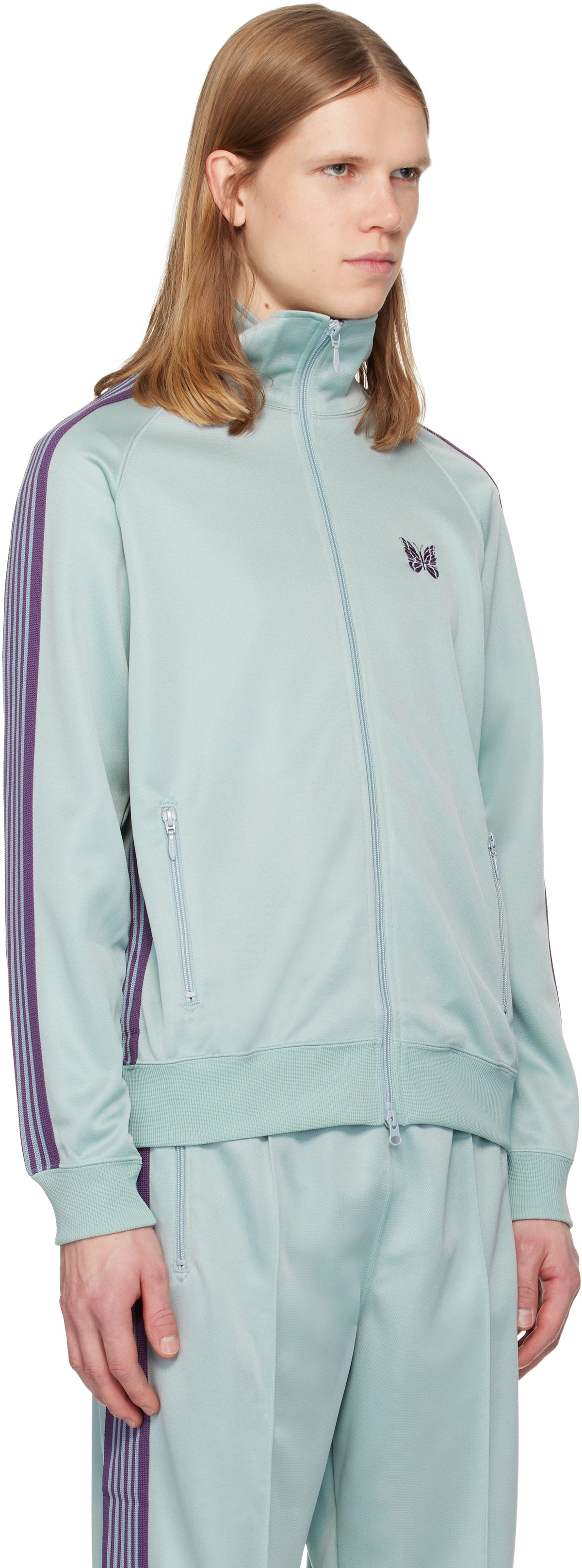 NEEDLES Green Poly Smooth Track Jacket Needles