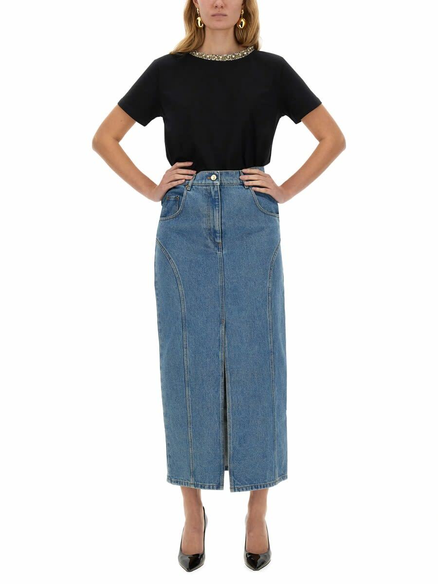 Nina Ricci Long Denim Skirt Nina Ricci