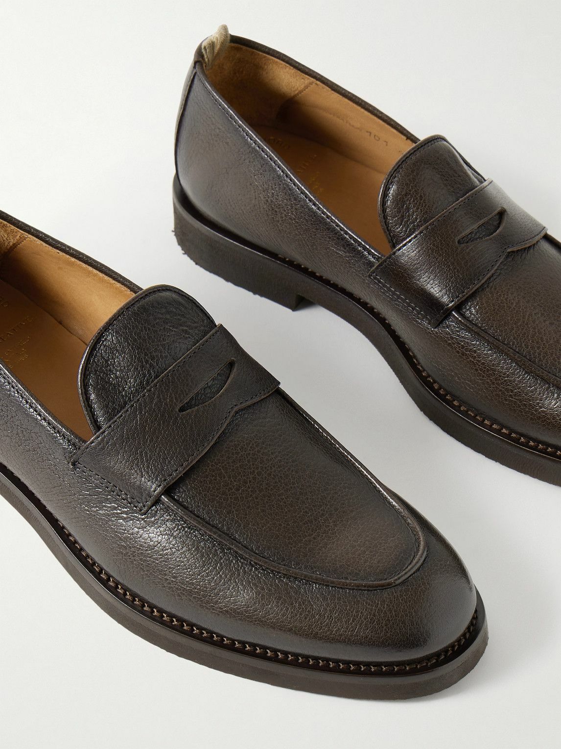 Officine Creative - Opera Flexi 101 Deerskin Penny Loafers - Brown ...