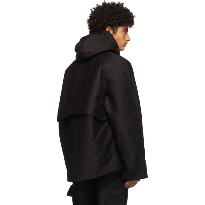 ADYAR SSENSE Exclusive Black Canvas Shell Jacket ADYAR