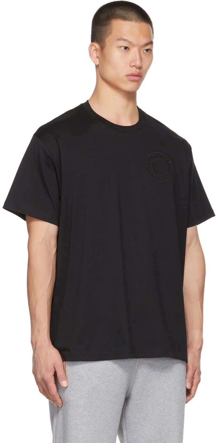 Burberry Black Logo Graphic Oversized T-Shirt Burberry