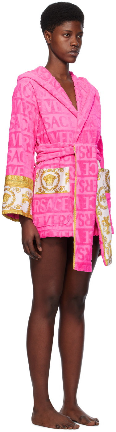 Versace Underwear Pink 'I Heart Baroque' Robe Versace Underwear