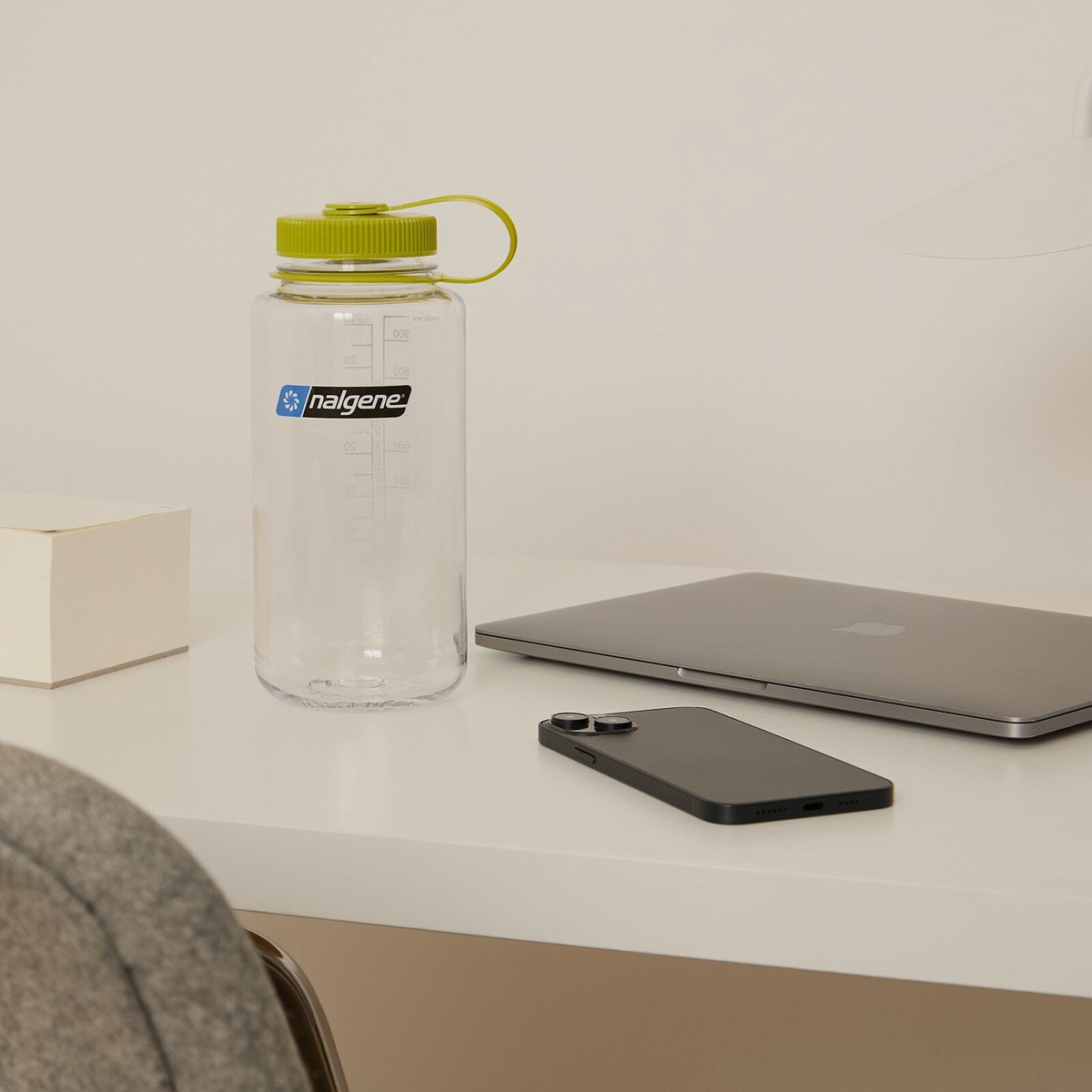 Nalgene Wide Mouth Tritan Sustain Water Bottle in Clear/Green Nalgene
