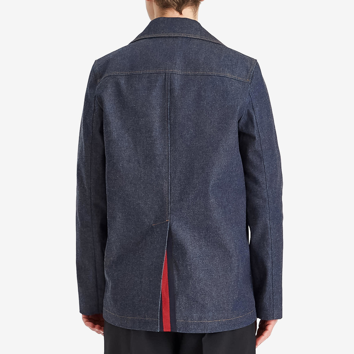 Gucci Men's Denim Peacoat in Dark Blue/Mix Gucci