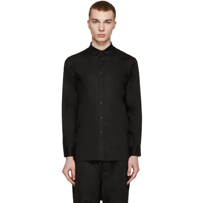 D by D SSENSE Exclusive Black Layered Back Zip Shirt D by D