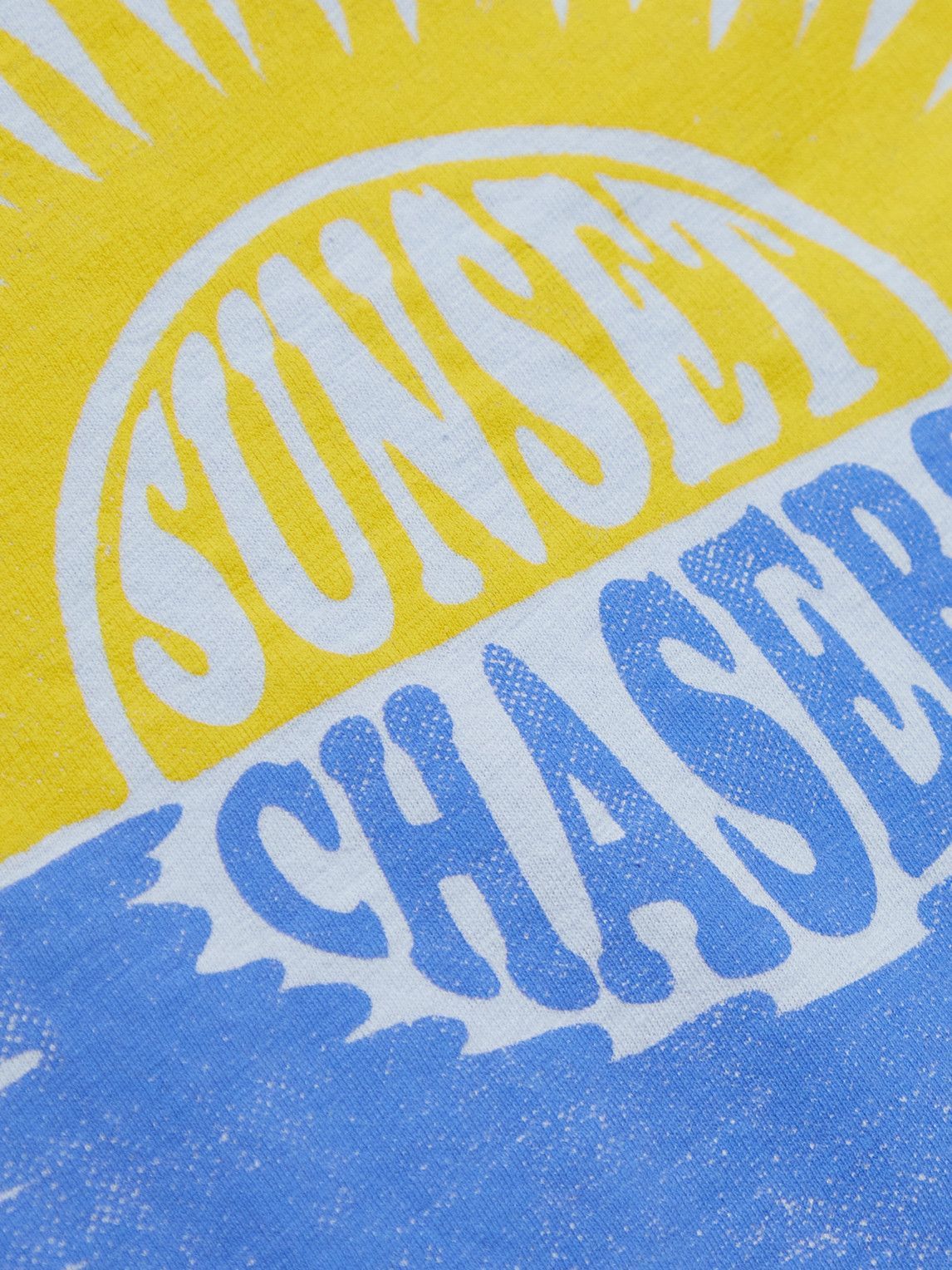 Hartford - Sunset Printed Cotton-Jersey T-Shirt - Blue Hartford