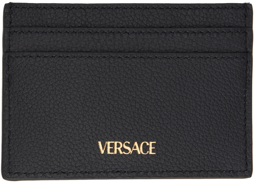 Versace Black 'La Medusa' Card Holder Versace