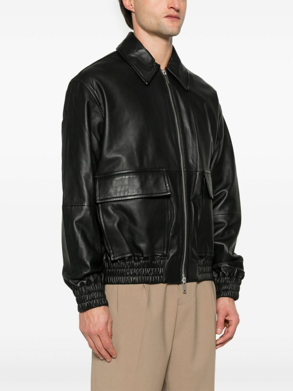 Studio Nicholson Leather Bomber Jacket Studio Nicholson