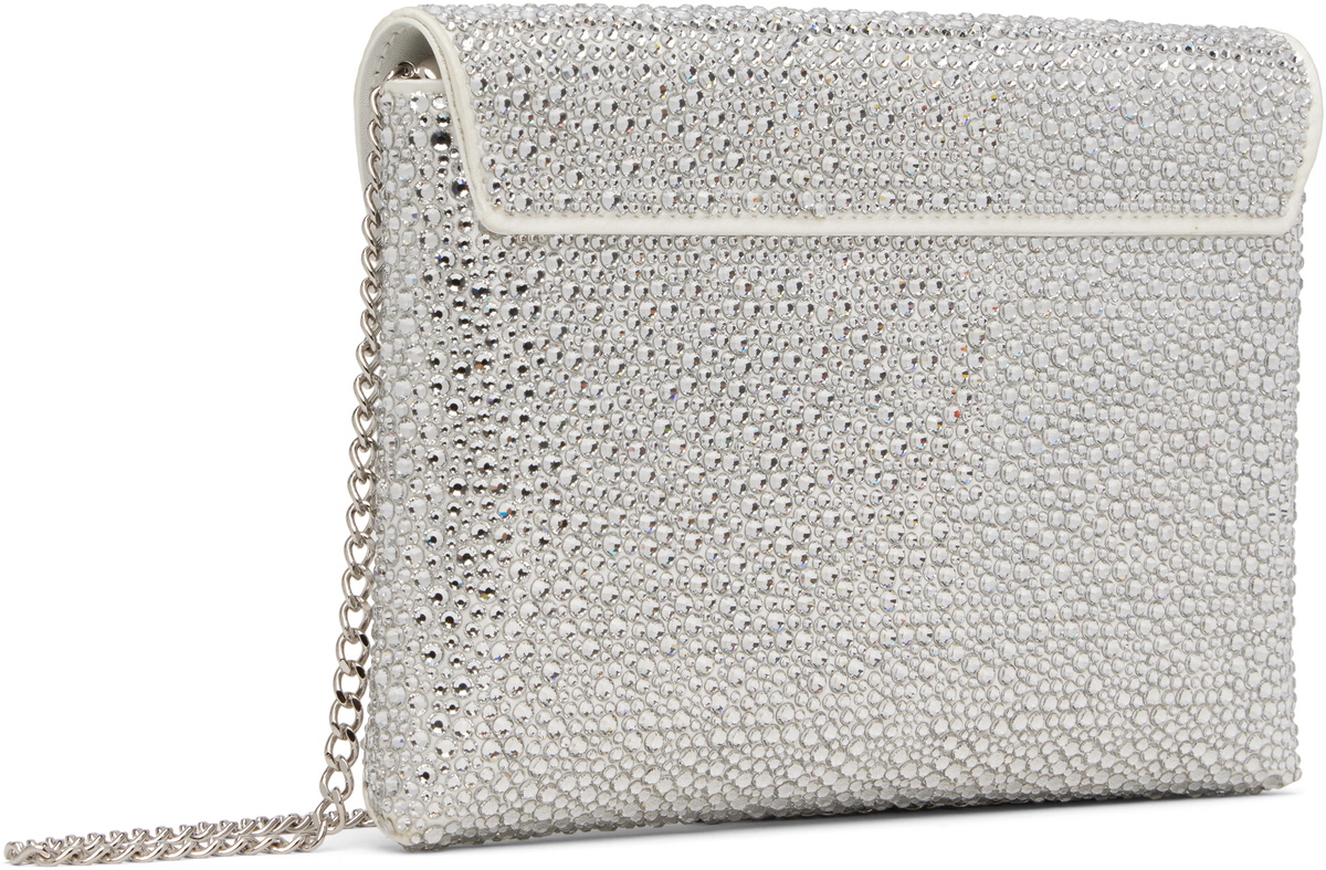 Versace Silver Crystal 'La Medusa' Envelope Clutch Versace