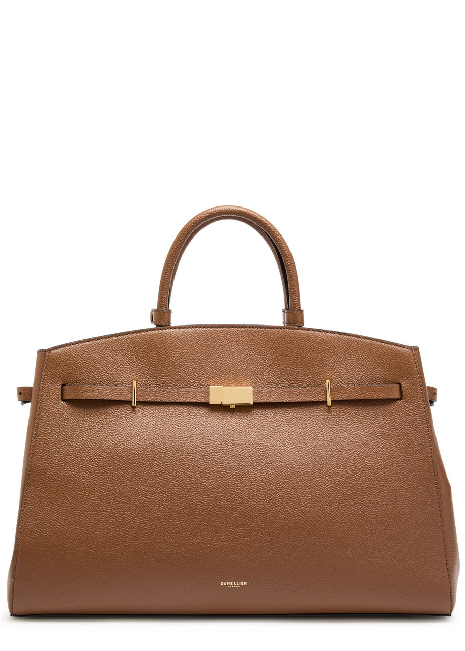 Demellier The Hudson Grained Leather top Handle bag - Tan - One Size ...