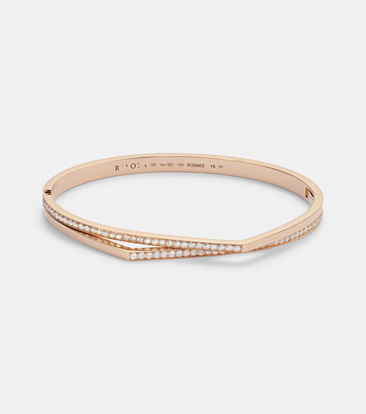 Repossi Antifer 18kt rose gold bracelet with diamonds Repossi