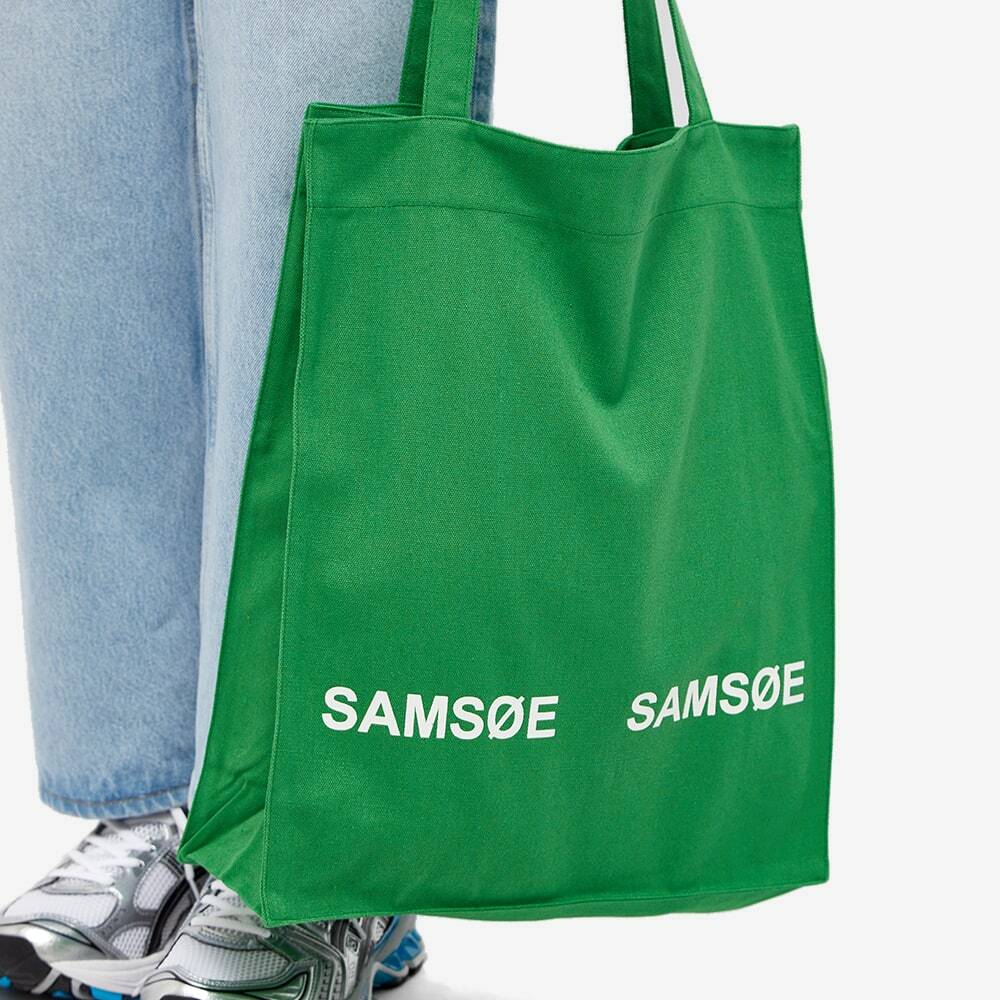 Samsøe Samsøe Women's Luca Logo Shopper Bag in Medium Green Samsøe Samsøe