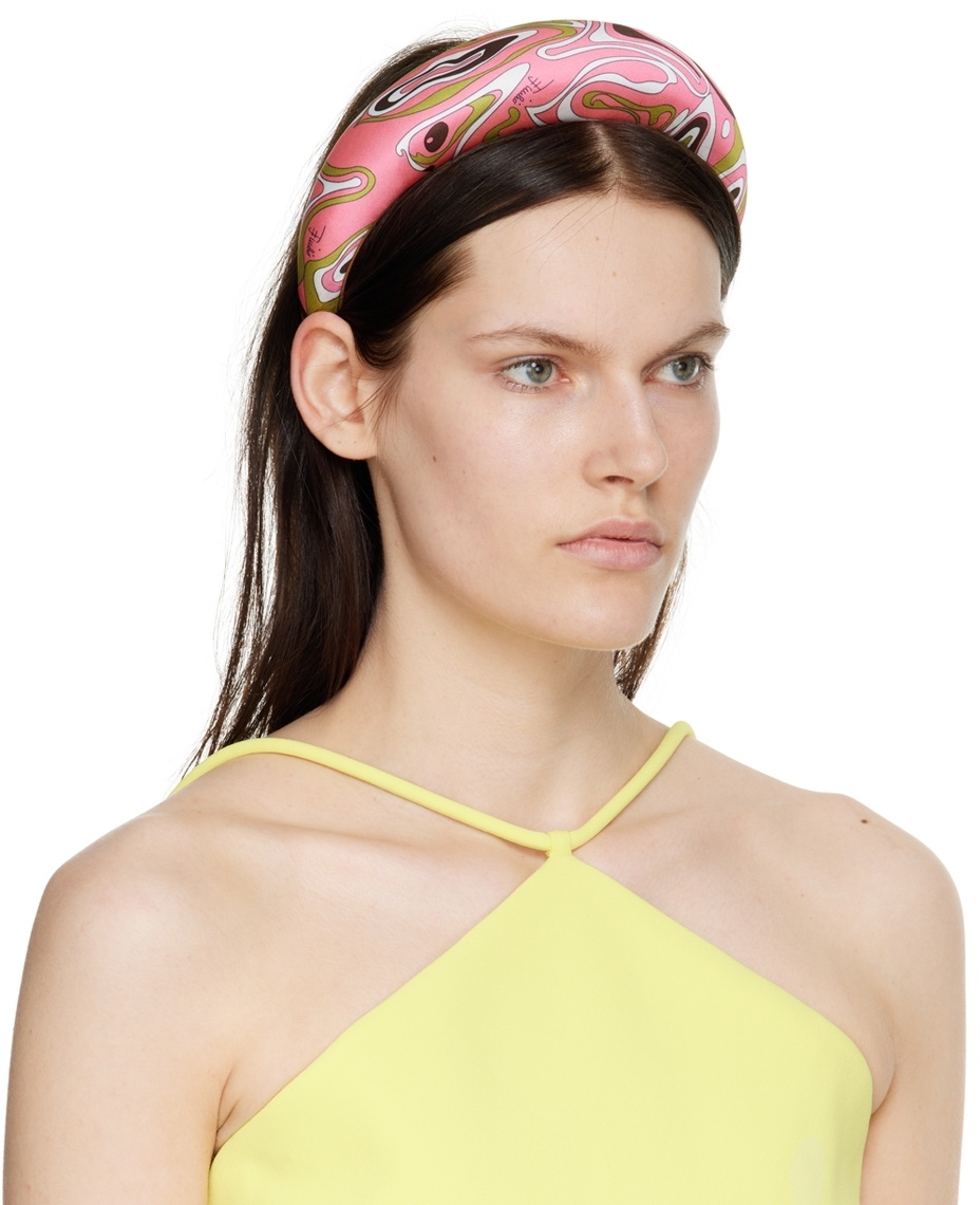 Emilio Pucci Pink Recycled Polyester Headband Emilio Pucci