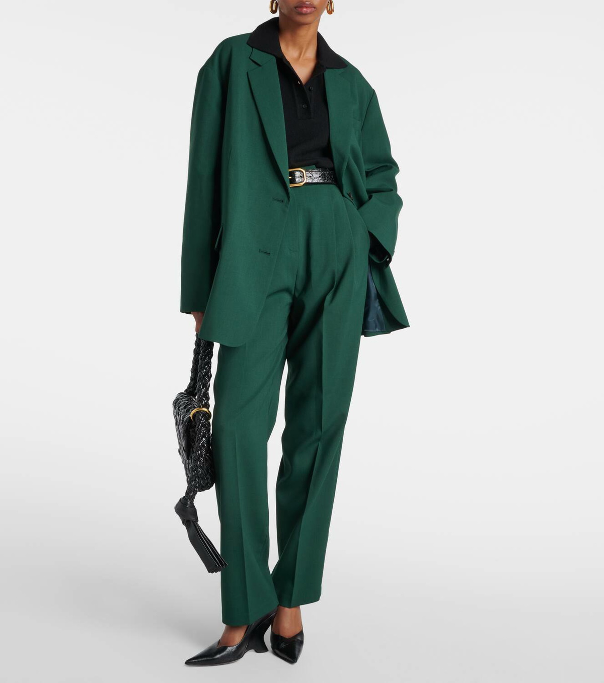 The Frankie Shop Bea high-rise straight pants The Frankie Shop
