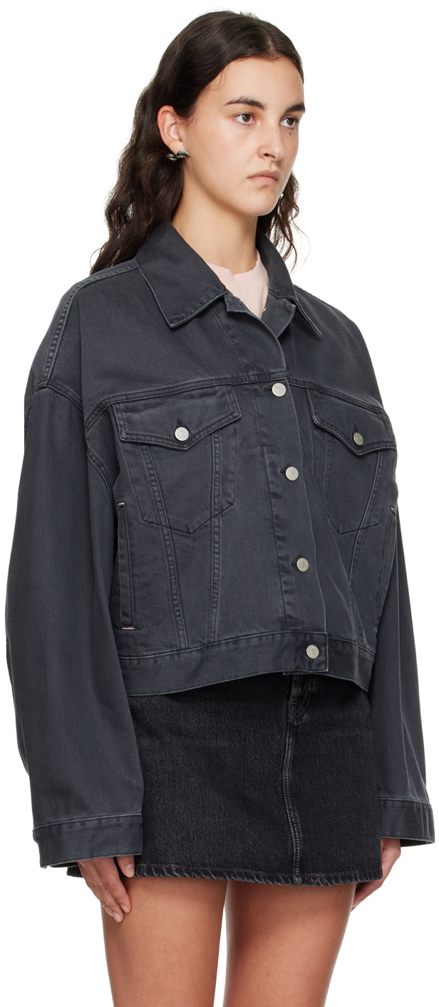 Acne Studios Black Loose-Fit Denim Jacket Acne Studios