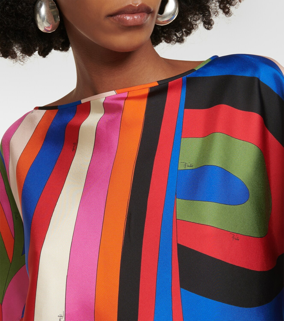 Pucci Iride silk twill top Emilio Pucci